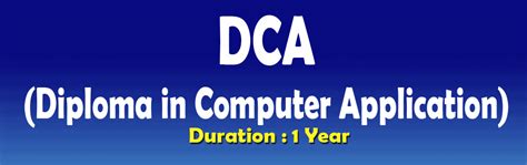 Best Dca Course In Jalandhar Diploma In Computer Application