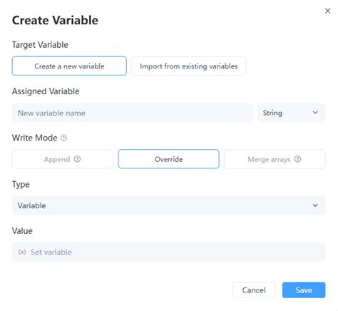 Variable Assigner Node Goinsightai