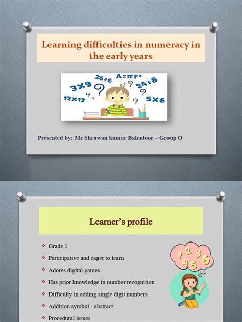 Ppt Learning Difficulties In Numeracy In The Early Years Pdf