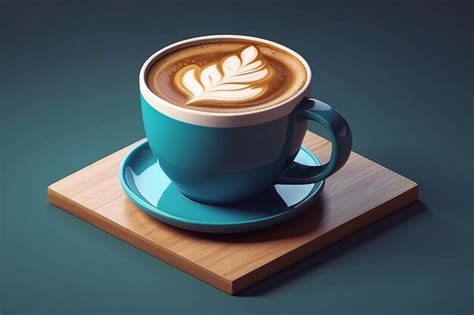 Isometric Coffee Cup Premium Ai Generated Image