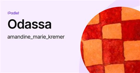 Odassa Amandinemariekremer Profile Padlet