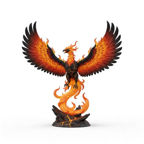🔥 Majestic Mythical Firebird Figurine 3d Print Legendary Flame Bird