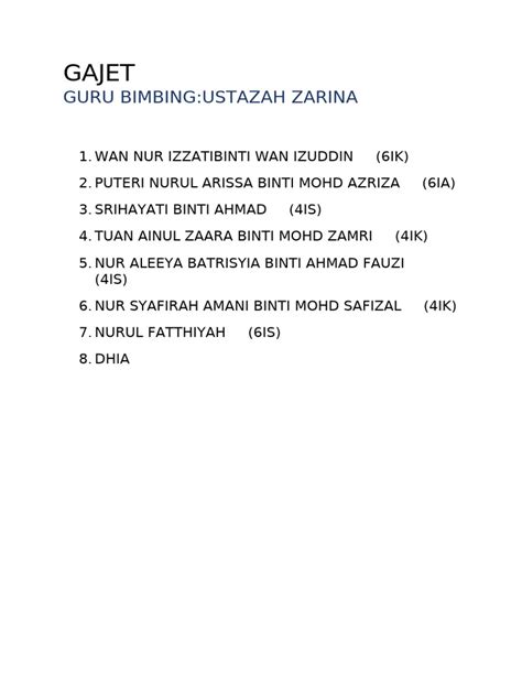 Nama Ahli Gajet Pdf