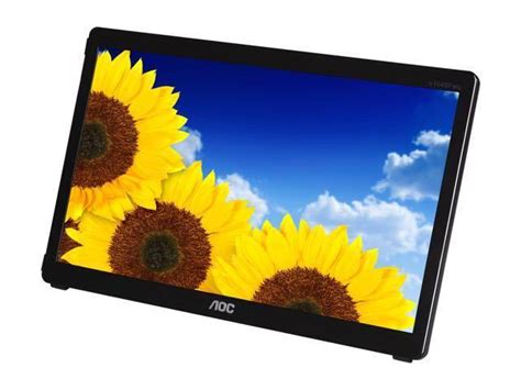 《portable Monitor 》aoc E1649fwu Black 16 15 6 Viewable 16ms Usb Powered Wled Backlit