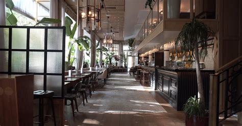 가구 가벼운 경치가 좋은 나무 내부 널찍한 높은 천장 돌리 슛 디자인 럭셔리 레스토랑 막대기 매력적인