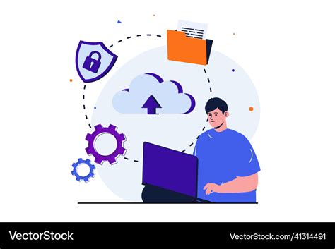 Cloud Computing Modern Flat Concept For Web Banner