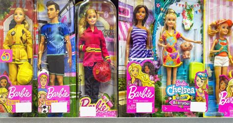 Barbie And Ken Dolls Collection In Toy Shop Closeup Editorial Stock Image Image Of