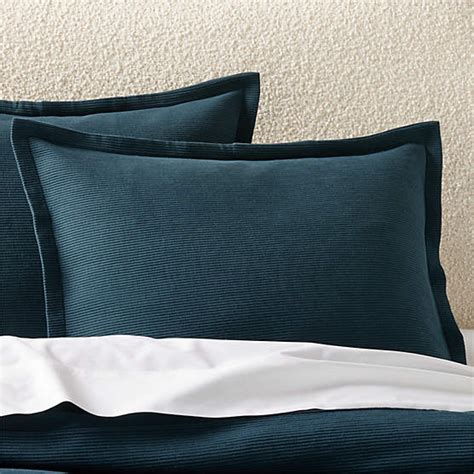 European Flax Certified Linen Slate Blue Standard Pillow Shams Set Of 2