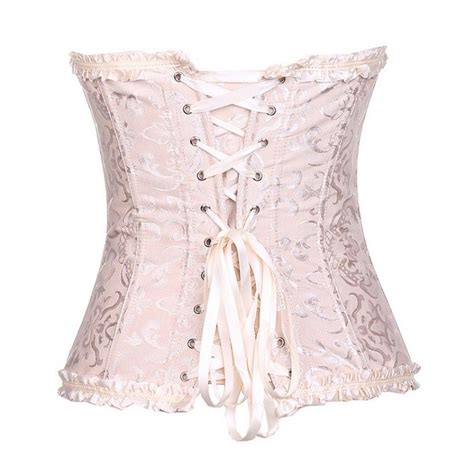 2021 Frill Jacquard Brocade Corset Wholesale Plus Size Lace Up Women