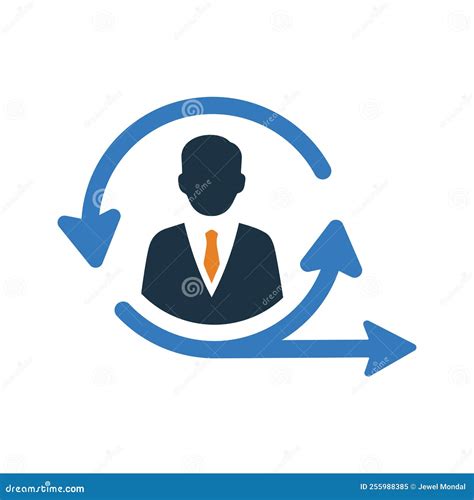 Agile Manager Scrum Icon Simple Vector Sketch Stock Illustration