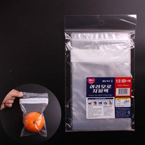 하니 여러모로 지퍼백 지퍼백5호 14매비닐백 소형 X 5세트 믿고 사는 즐거움 Ssgcom