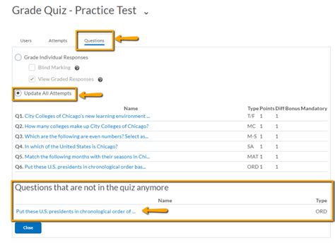 How Do I Recalculate A Quiz After Correcting Answers Welcome To Brightspace Resources