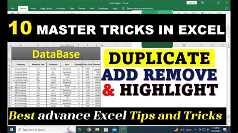 How To Remove Duplicate Rows In Excel Add Duplicate Highlight Duplicate And Remove Youtube