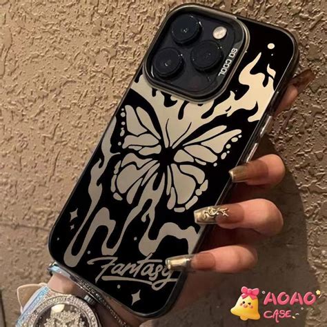 Jual Fantasy Black Retro Butterfly Soft Case For Realme C25y C12 C20