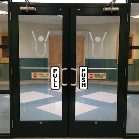 Push Pull Door Wooden Push Pull Door Sign Set 3d Mdf Office Decor