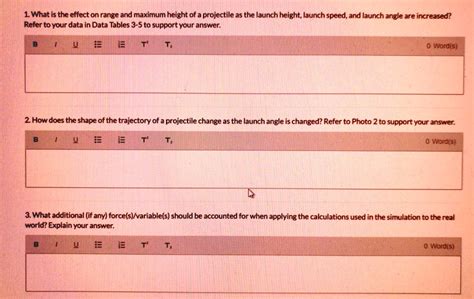 SOLVED What Is The Effect On Range And Maximum Height Of A Projectile As The Launch Height