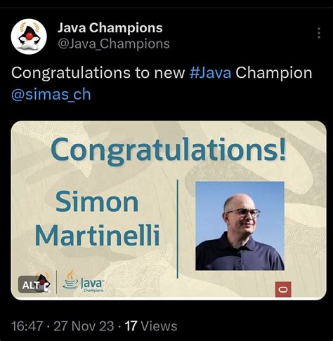 Alejandro Duarte On Linkedin If You Use Java Follow Simon Martinelli You Wont Regret So