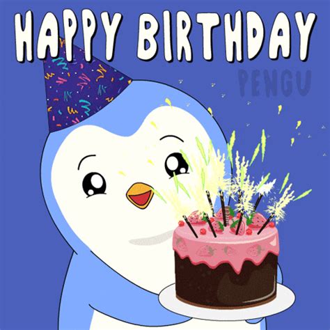 Happy Birthday Penguin  By Pudgy Penguins Find And Share On Giphy