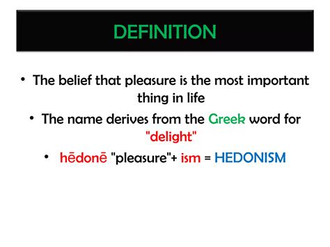Hedonism Ppt