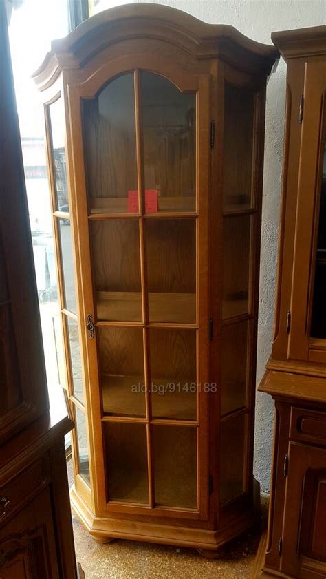 Витрина масивно дърво Секция етажерка Мебели за дома и офиса Сливен Витрина от масивн