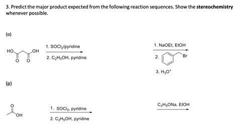 Solved Predict The Major Product Expected From The Following