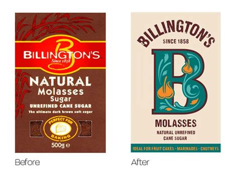 Billingtons Sugar Packaging Design Before And After