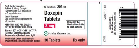 Dailymed Doxepin Doxepin Hydrochloride Tablet