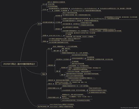 Java学习笔记——面向对象程序设计【思维导图】java第三章面向对象的程序设计基础导图 Csdn博客