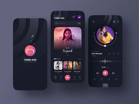 radio ava music player app ui design music app design music player