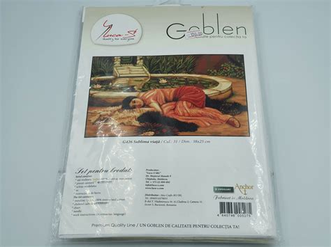 Set Goblen „sublima Viata” 38 X 25cm Ata Mouline Anchor⚓ Inclusa