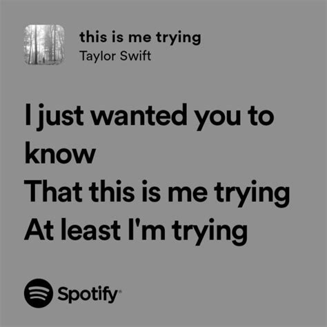 Taylor Swift This Is Me Trying