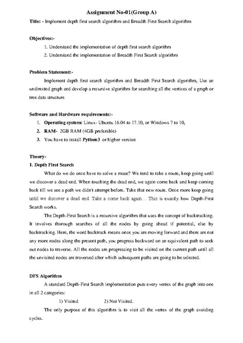 Ai Lab Practice Ii Lab Manual Assignment No 01group A Title