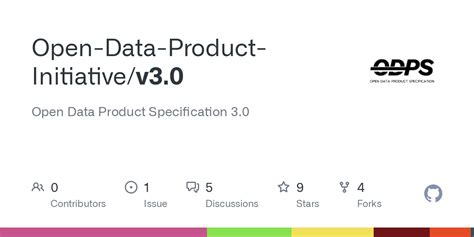 Github Open Data Product Initiative V3 0 Open Data Product Specification 3 0