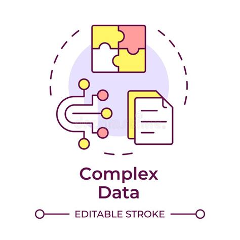 Complex Data Multi Color Concept Icon Stock Illustration Illustration