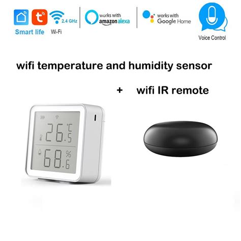 Wifi Tuya Temperature And Humidity Sensor Lcd Disp Vicedeal
