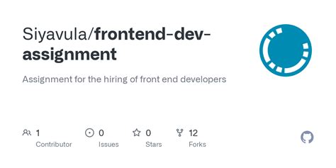 Github Siyavulafrontend Dev Assignment Assignment For The Hiring Of Front End Developers