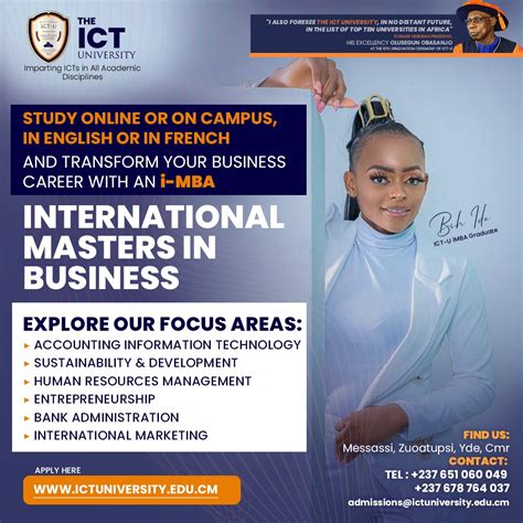 Ict University Unveils Outstanding Program International Masters In Business