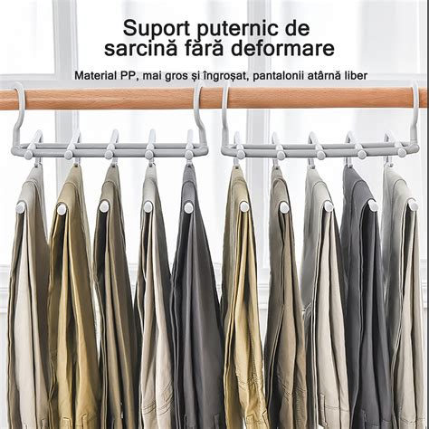 Комплект 2 закачалки за панталон ПОМАМЗ Pvc Поликарбонат Сгъваеми Бели Emag Bg