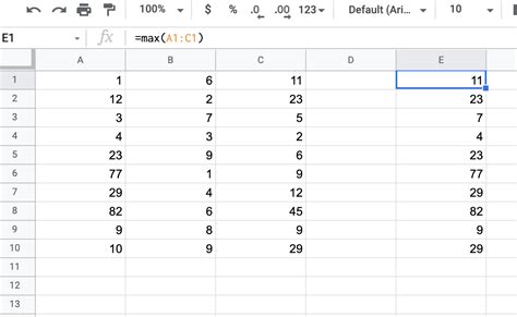 Google Sheets How To Use Max With Arrayformula Web Applications
