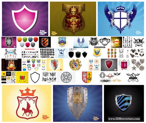 Glossy Medieval Heraldic Shield Vector