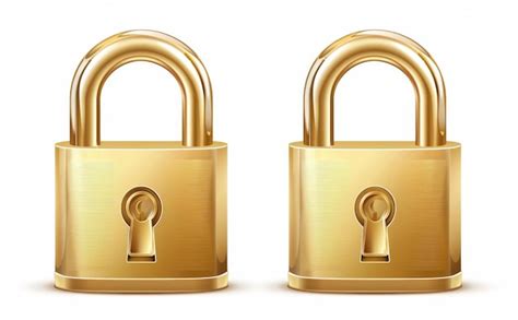 A White Background With Secure Metal Locks For Security And Protection