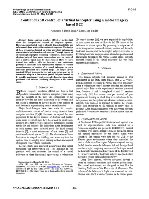 C Continuous 3d Control Of A Virtual Helicopter Using A Motor Imagery Based Bci Pdf