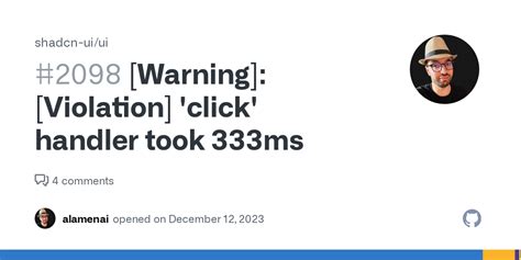 Warning Violation Click Handler Took 333ms Issue 2098