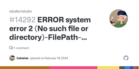Error System Error 2 No Such File Or Directory Filepath Error · Issue