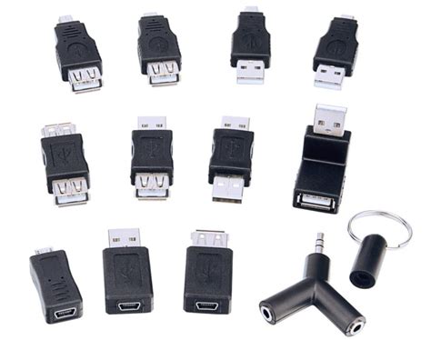 Otg Usb Mini Micro Male To Female Connector Adapter Converter Support Data Sync And Charging