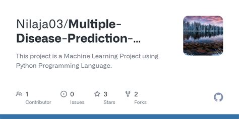 Github Nilaja Multiple Disease Prediction System This Project Is A Machine Learning Project