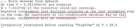 Dymola How To Understand The Ill Conditioned Jacobian Problem In Modelica Models Stack Overflow