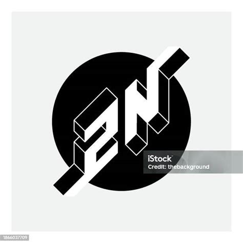 3차원 문자 Z 및 N 디자인용 아이소메트릭 3d 글꼴 벡터 Zn 또는 2n 모노그램 또는 로고타입 볼륨 알파벳 로고에 대한 스톡 벡터 아트 및 기타 이미지 Istock