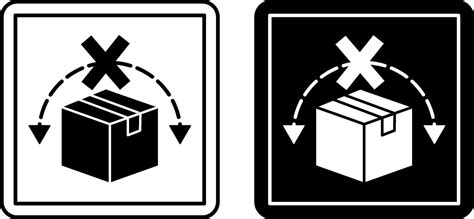 Do Not Roll Signs Cardboard Packaging Labels Black And White Icons