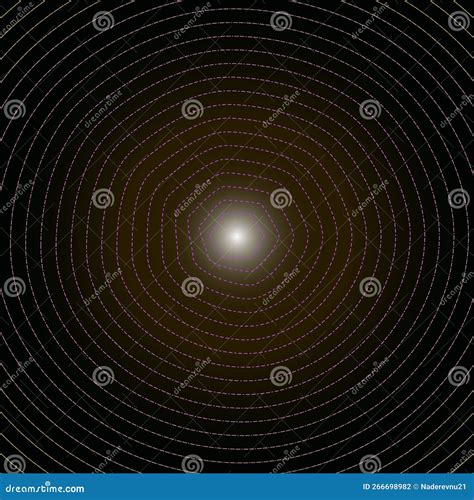 Dark Abstract Background With Gradient And Concentric Circles Stock Vector Illustration Of